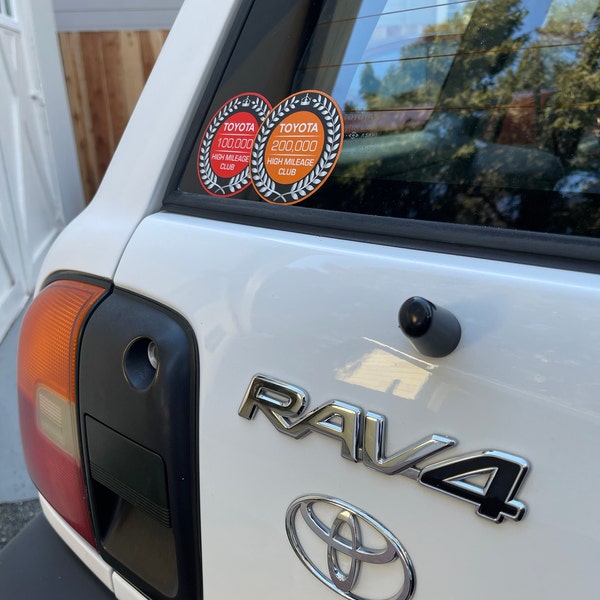 Toyota High Mileage Club Sticker Decal 100k 200k 300k 400k 500k 600 ...