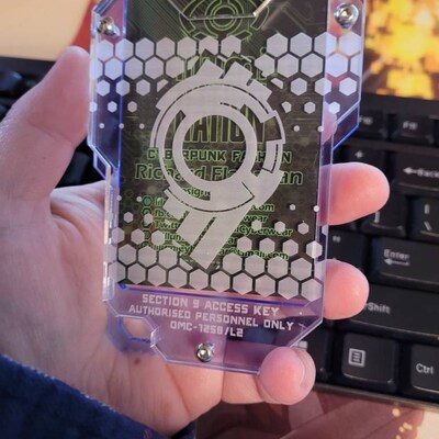 Section 9 Cyberpunk Keycard Style Card ID Holder - Etsy