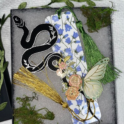 Dragon Sword Faux Leather Bookmark, Fantasy Bookmark, Elven-inspired ...