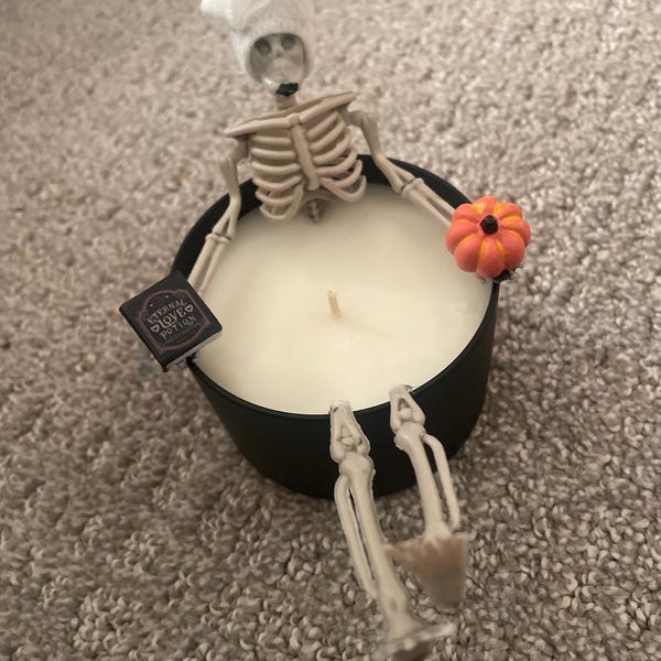 Soaking My Skeleton Bones Skeleton Candle Bath Halloween Decor Soy ...