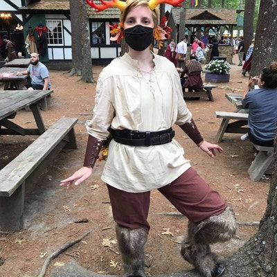 Satyr Faun Gelfling Fairy Elf Cosplay LARP Halloween Latex Pointed Ears ...