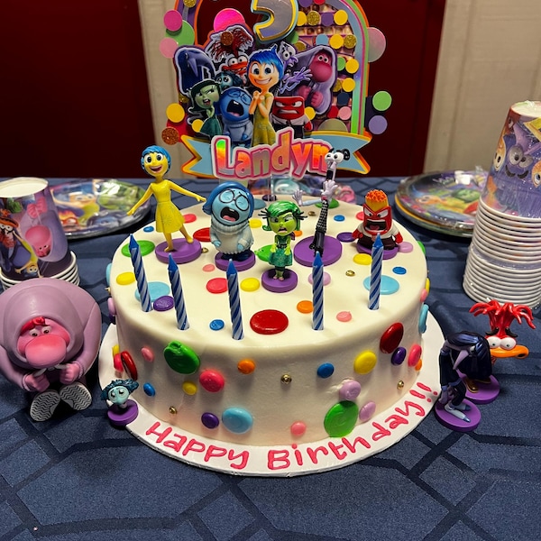 Inside Out 2 Cake Topper, Inside Out Cake Topper, Inside Out Party ...