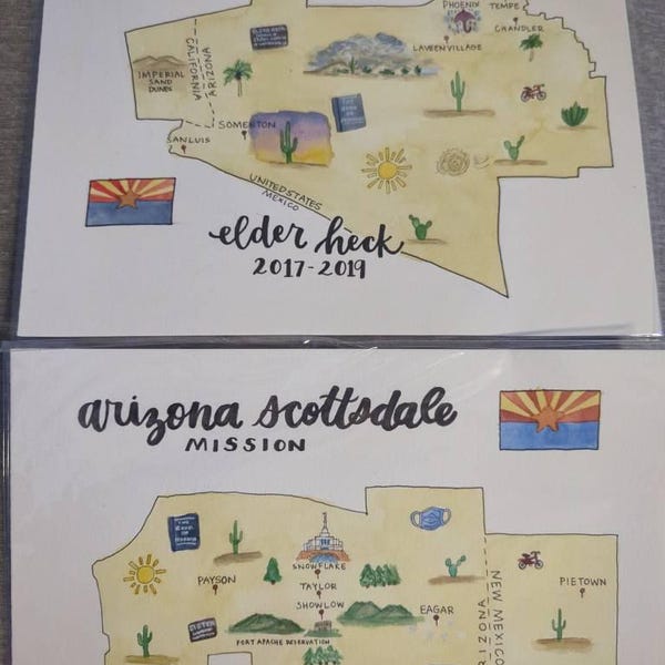 Custom Mission Map | LDS Mission | Elder Sister Missionary | Keepsake ...