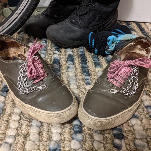 Handmade Leather and Stainless Steel Boot Harnesses Punk Gothic Chunky ...