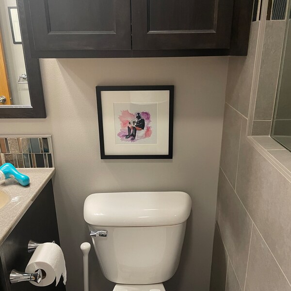 Spa Wars BATHROOM Art, VADER on Toilet, Spa Wars Bathroom Decor - Etsy