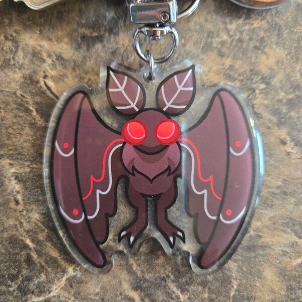 2.5" Mini Chibi Cryptid Acrylic Charm Keychains | Mothman, Nessie ...