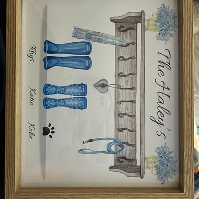 Our Family Print, Personalised Welly Boot Print, Custom Family ...