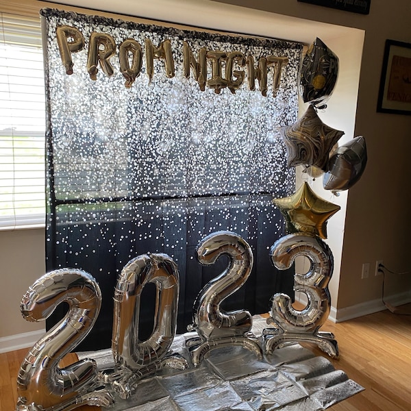 Black and Gold Backdrop | Party Decoration for Birthday, Bachelorette ...