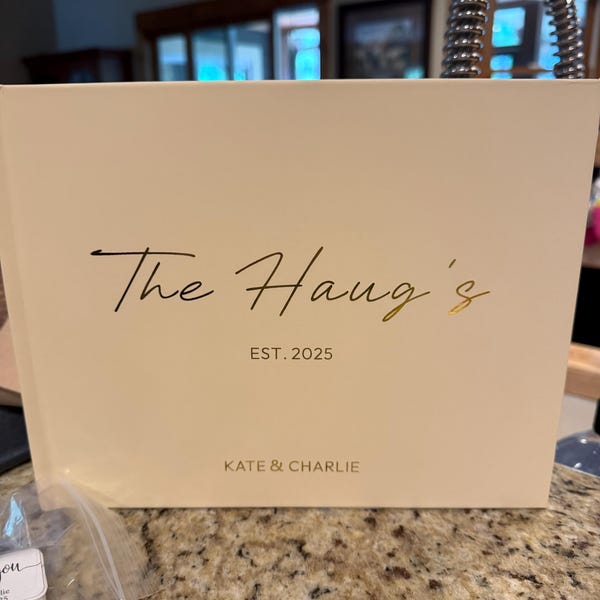 Personalized Wedding Guest Book | Custom Reception Guestbook ...