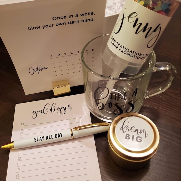 New Job Gift - Promotion Gift Box - Bosses Day - Like A Boss - Gift for ...