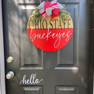 Ohio State Door Hanger Ohio State Buckeyes Ohio State - Etsy