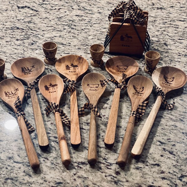 Rae Dunn Inspired Wooden Spoons - Etsy