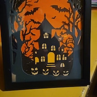 Camp Fire Shadow Box SVG Template, Mountain Forest Hiking 3D SVG ...