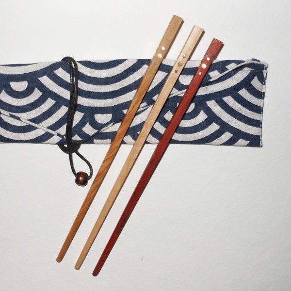 Handmade Chopsticks Figured Bocote Wood Set - Unique Gift for Him or ...