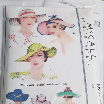 Childs SUN SUIT, Dress, BONNET Hat Girls Mccall 9215 Vintage 1937 ...