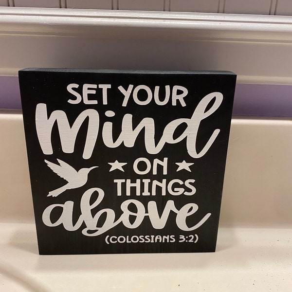 Small Bible Verse Signs, Wood Scripture Signs, Religious Plaques ...