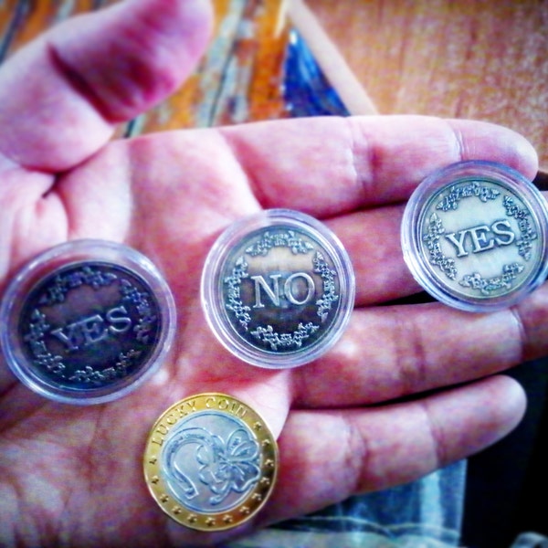 Yes No Coin, Oracle Coin - Decision Coin - Etsy Yes No Coin, Oracle Coin - Decision Coin - Etsy