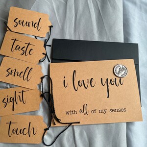 Christmas With You Makes Perfect Sense 5 Senses Card and Tag Set FIVE ...