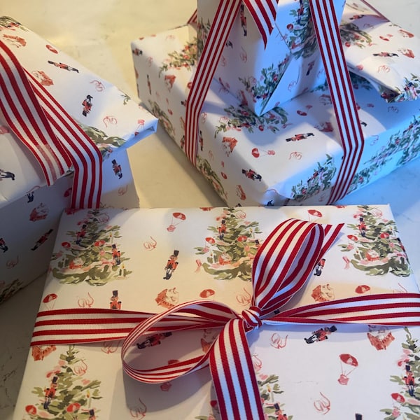Wrapping Paper Red Parisian Bows {gift Wrap, Birthday, Holiday ...