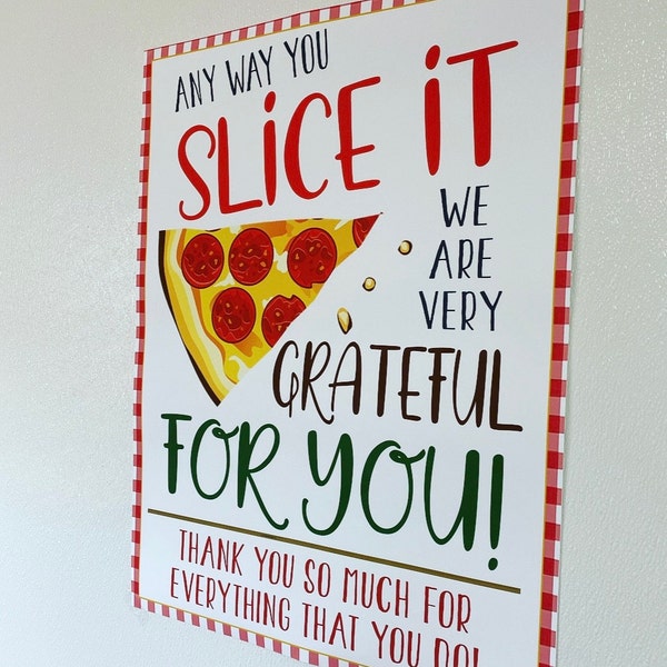 Pizza Appreciation Sign, Staff Nurse Employee Teacher Appreciation Week ...
