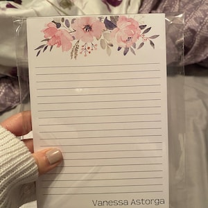 Personalize Flower Notepad Custom Flower Notepad - Etsy
