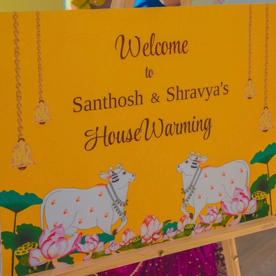 Housewarming Sign, Grah Shanti Sign, Haldi Sign, Welcome Sign, Hindu ...