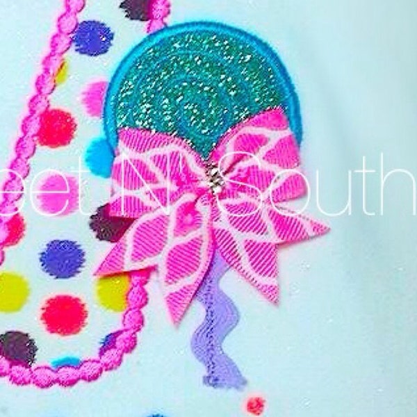 Lollipop Applique Machine Embroidery Design - 4 Sizes - Instant ...