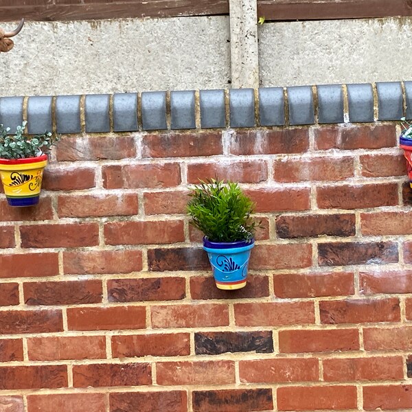 Spanish Glazed Terracotta Wall Planters 21 Cm X 18 Cm in a Wide Range ...