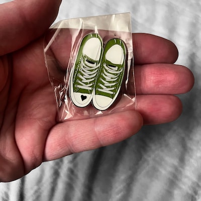 Proceeds Donated to END GUN VIOLENCE, Green Converse Enamel Pin, 1.5 ...