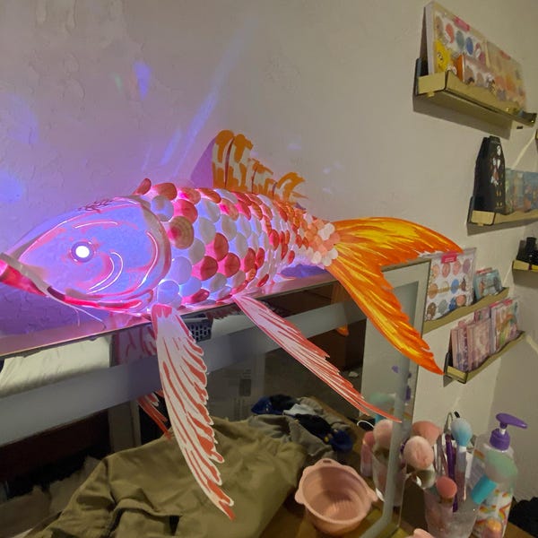 Paper Koi Lantern: DIY Fish Lamp Kit - Etsy