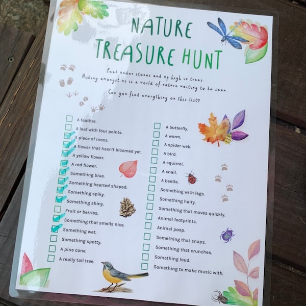 Nature Treasure Hunt for Kids | Outdoor Scavenger Hunt Game | Childrens ...