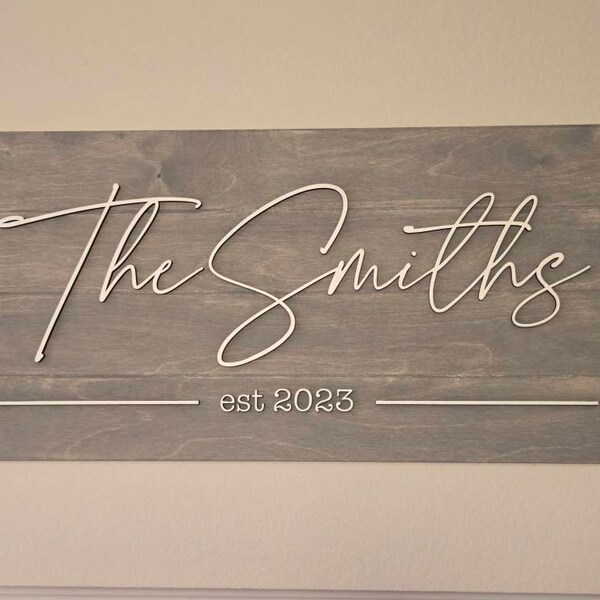 Family Last Name Sign for Personalized Wedding Gift in Pallet Sign ...