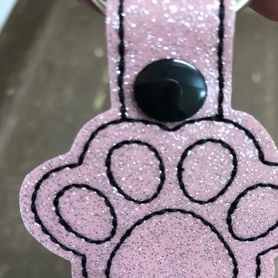 Paw Keychain Paw Print Key Chain Pet Snap Tab Key Fob Paw - Etsy