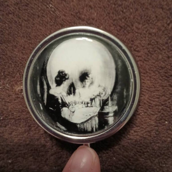 Memento Mori Skeleton Cigarette Case Wallet Business Card Holder ...