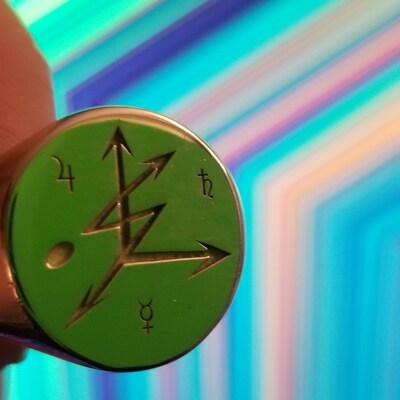 Chaos Magic Ellis Sigil Ring With Alchemy Symbols Witchcraft Amulet ...