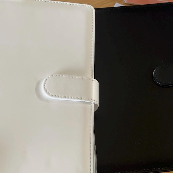 A5 Kpop Photocard Macaron Binder, PU Leather Refillable Pages, 6 Ring ...