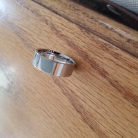 Classic Titanium Steel Ring, Basic Band, Size 5-13, Handcrafted ...