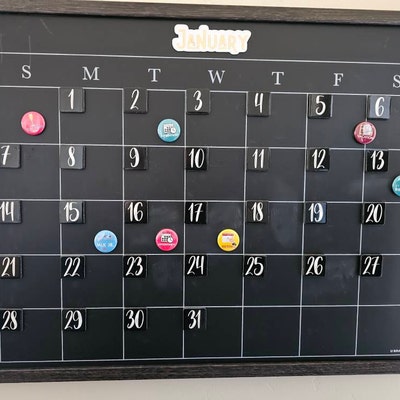 Cute Months of the Year Magnets Date Magnets Chalkboard Magnets ...