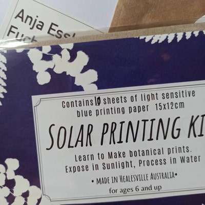 DIY Solar Printing Kit Craft Kit Cyanotype Kit Solar - Etsy