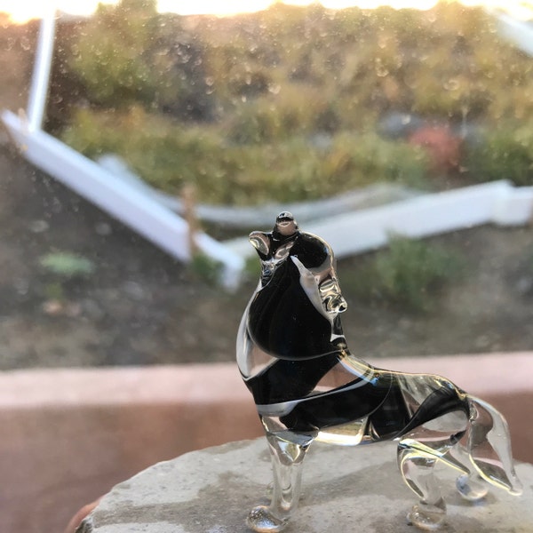 Howling Wolf Handblown Glass Sculpture - Etsy