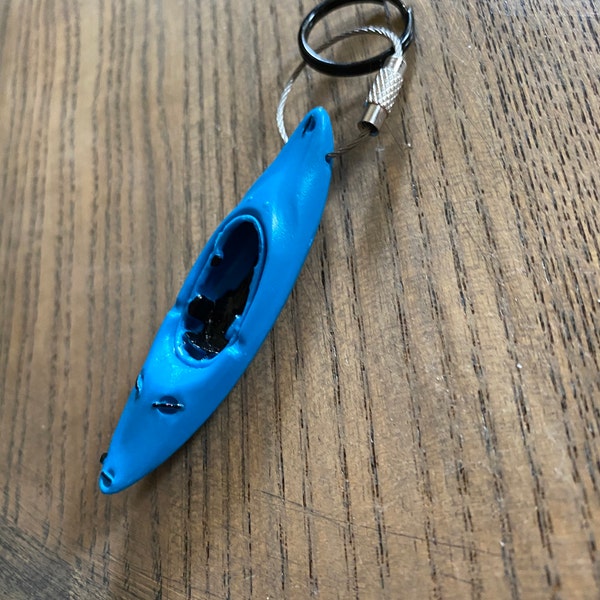 Whitewater Kayak Keychain - 5 Colors - Flexible Plastic PVC With ...