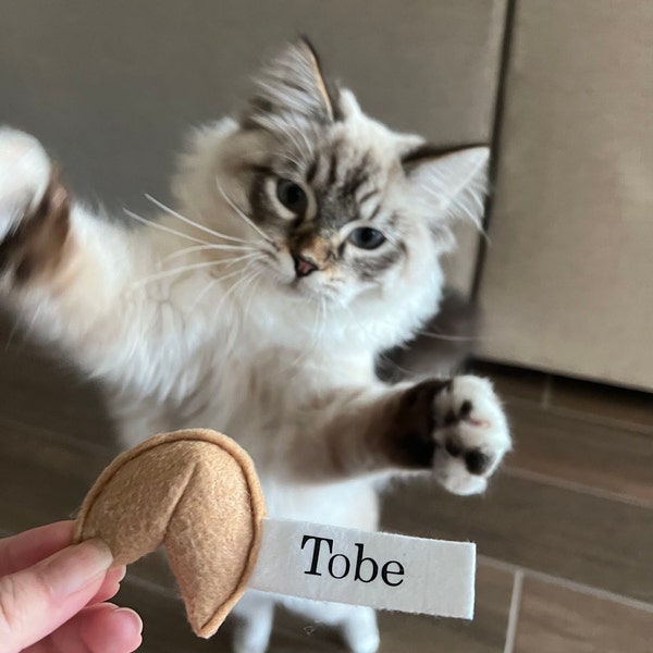 Fortune Cookie Cat Toy, Catnip, Handmade Cat Toy, Custom, Felt Cat Toy ... Fortune Cookie Cat Toy, Catnip, Handmade Cat Toy, Custom, Felt Cat Toy ...