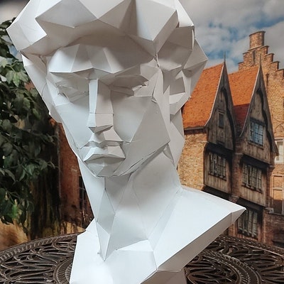 Low Poly Doll Holding Bird 3d Papercraft Sculpture,2 Designs Included ...