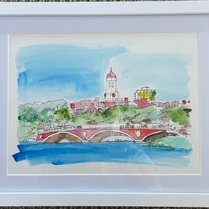 Original Watercolor Drawing Agrigento, Italy Ruins of the Ancient City ...