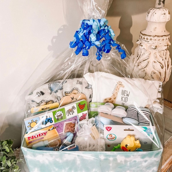 Baby Shower, Welcome Baby Gift Basket - Etsy