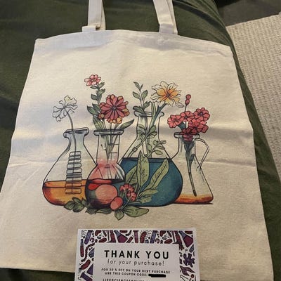 Microbiology Tote Bag, Microscope Canvas Tote for Microbiologist ...