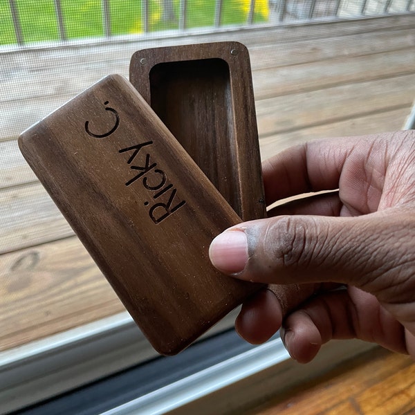 Wooden Case, Pre-roll Holder, One Hitter, Hand Made Cannabis Pocket ...