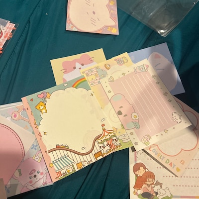 Kawaii MEMO Sheet Bundle A Random Mix of Cute Memo Sheets in a Variety ...