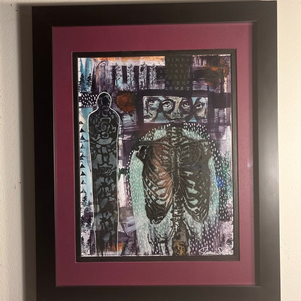 Original Graffiti Mixed Media Figures Original Abstract Painting by ...