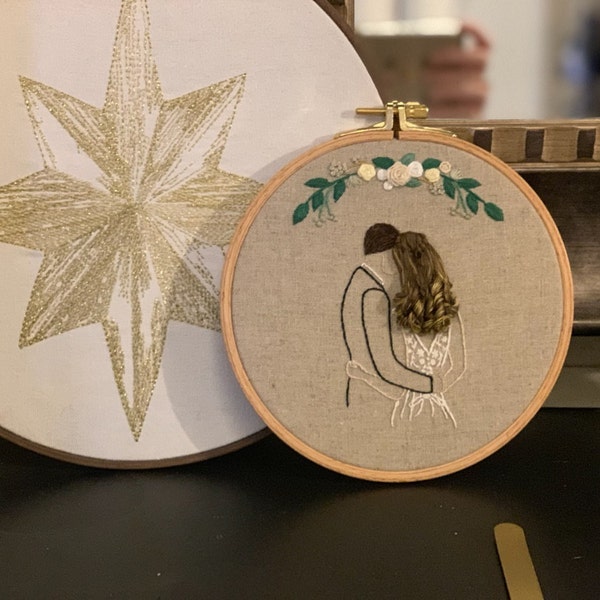 Embroidered Girl With 16 Cm Hoop, Embroidery Art, Hoop Art, Girl ...